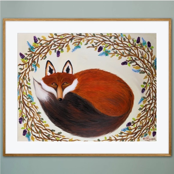 Fine Art by Aren Dummer | Art | Briar Fox Gicle Fine Art Print Of Oil ...